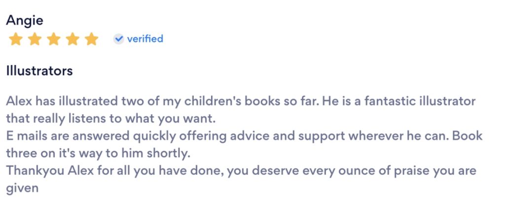 Reviews – Alex Crump Illustrator, Animator and Storyteller Swindon